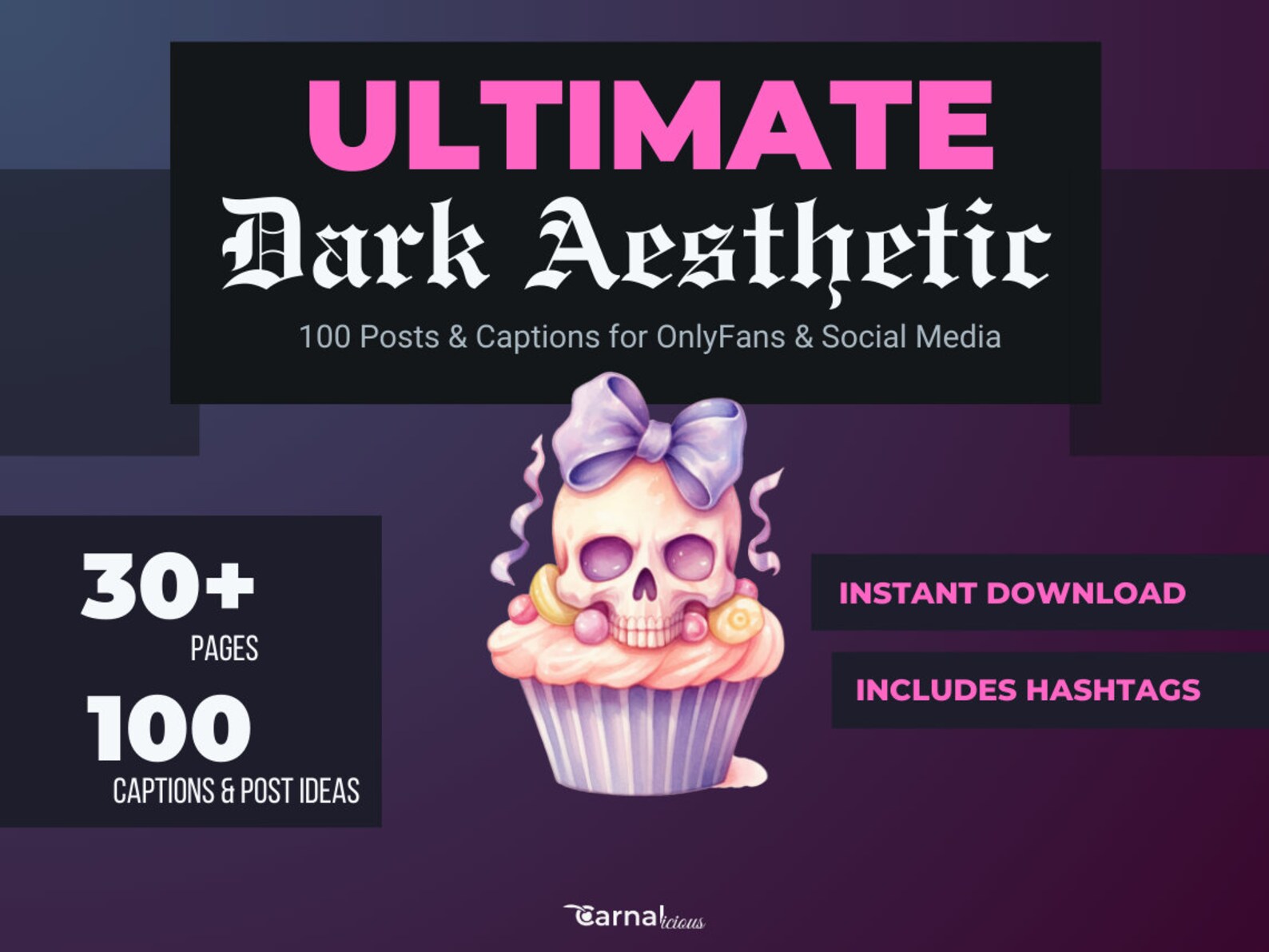 Onlyfans Ultimate Goth Posts and Captions: Ultimate Dark Aesthetic ...