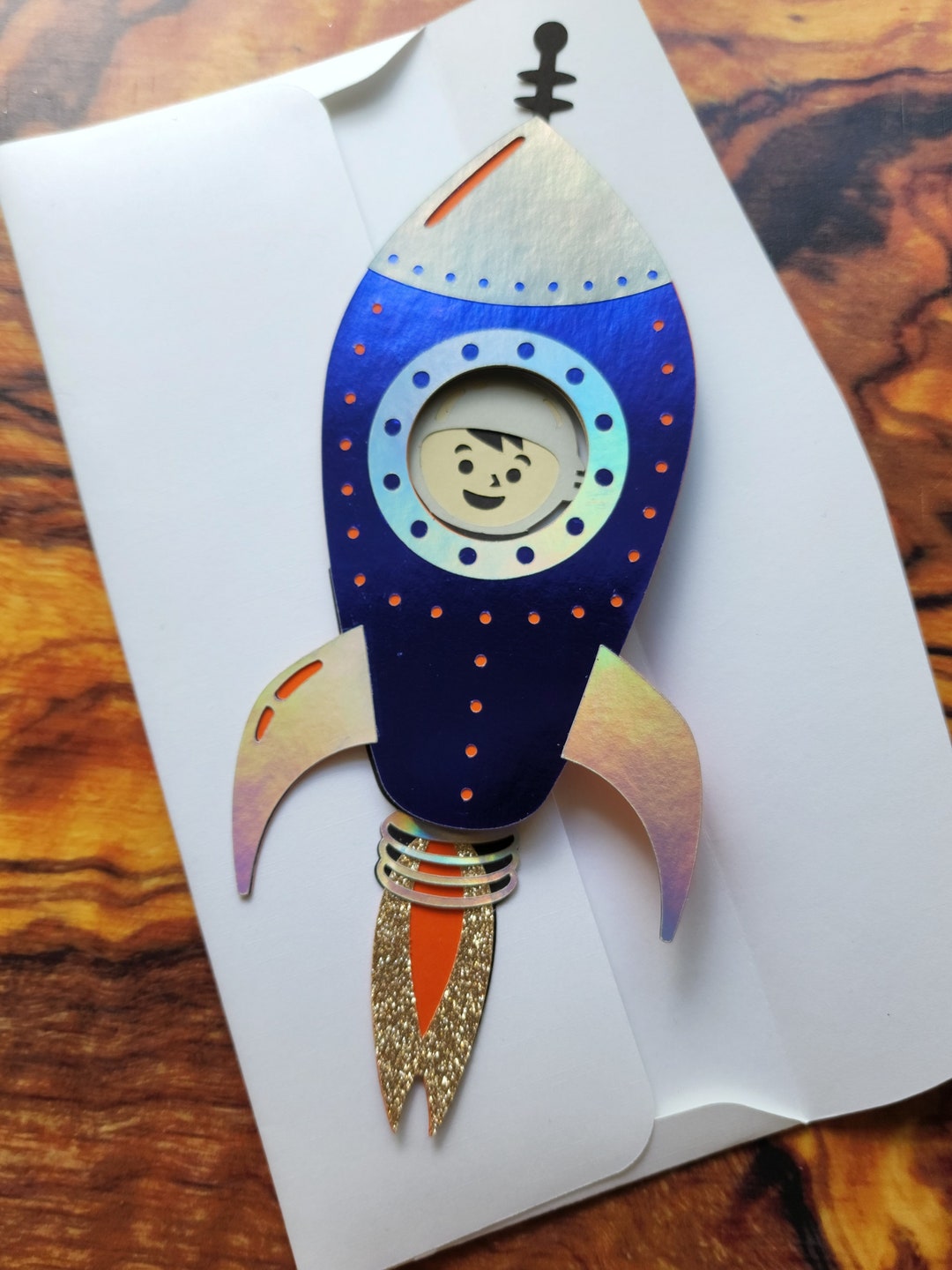 Rocket Ship Interactive Novelty Card - Etsy