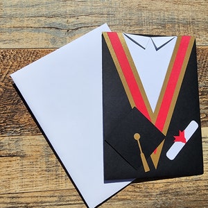 Graduation Cap and Gown Congratulations Card - Etsy