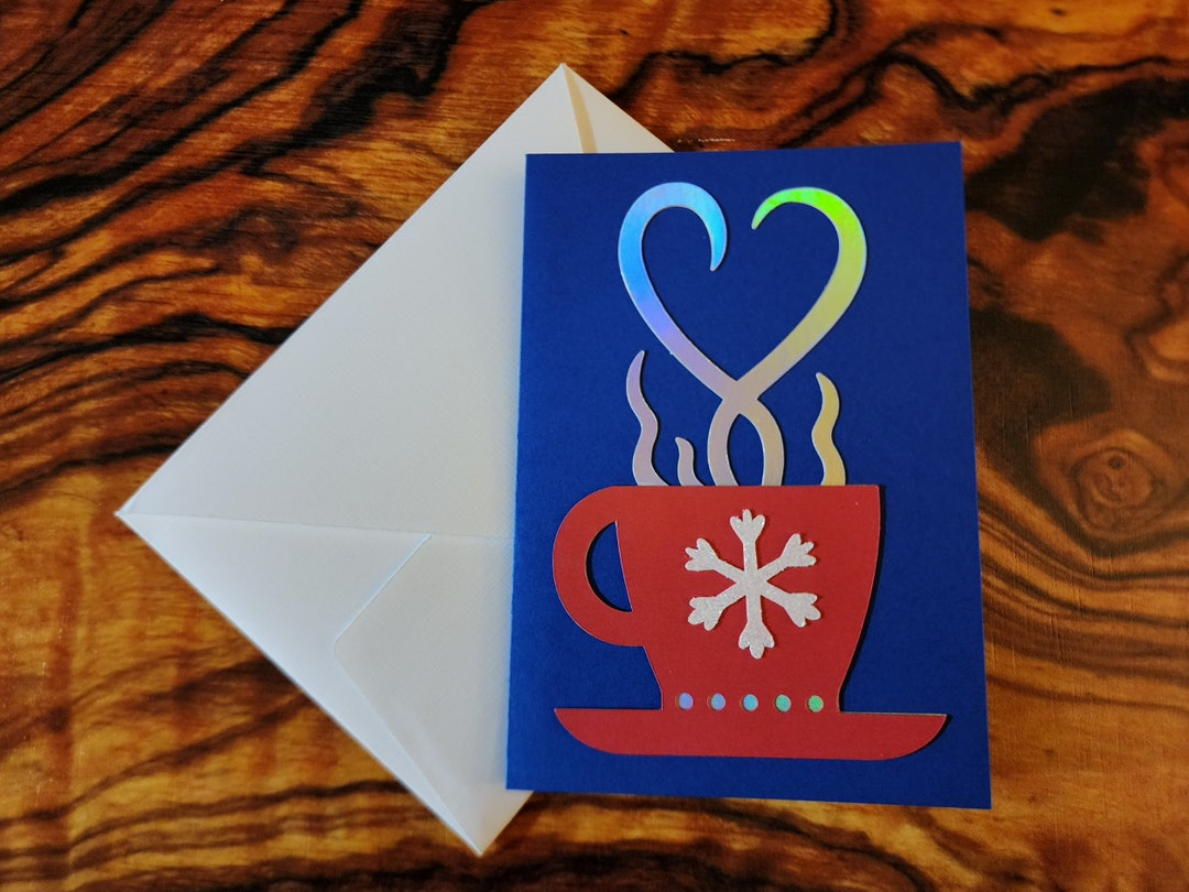 Red Coffee Mug Gift Card Holder Card - Etsy