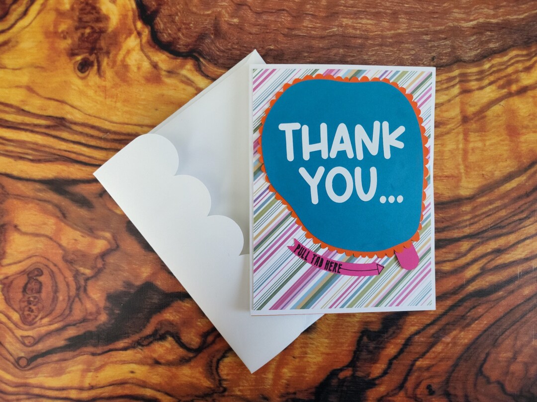 Interactive Thank You Card - Etsy