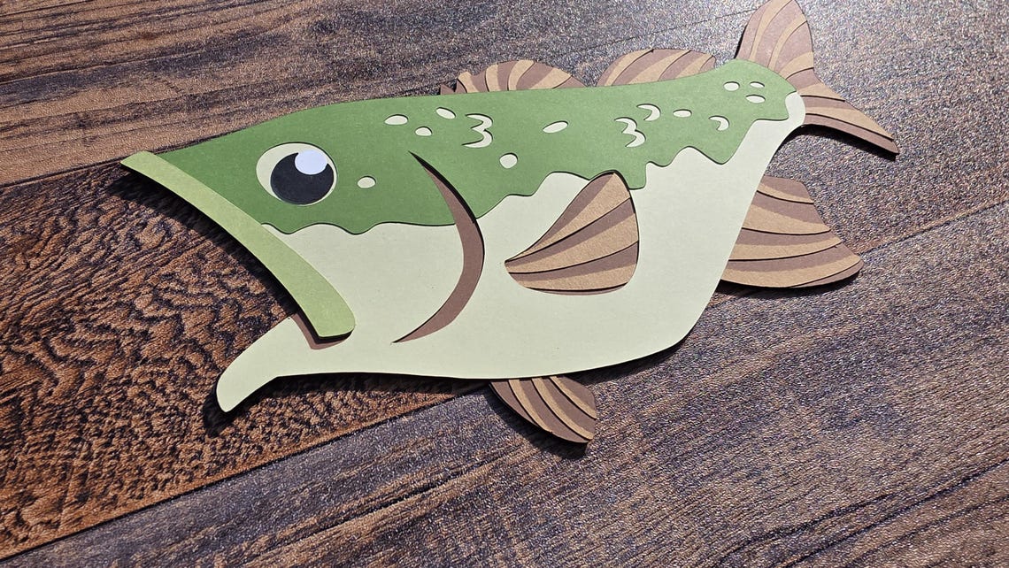 Bass Fish Gift Card Holder – Handmade Fishing Enthusiast Present - Etsy