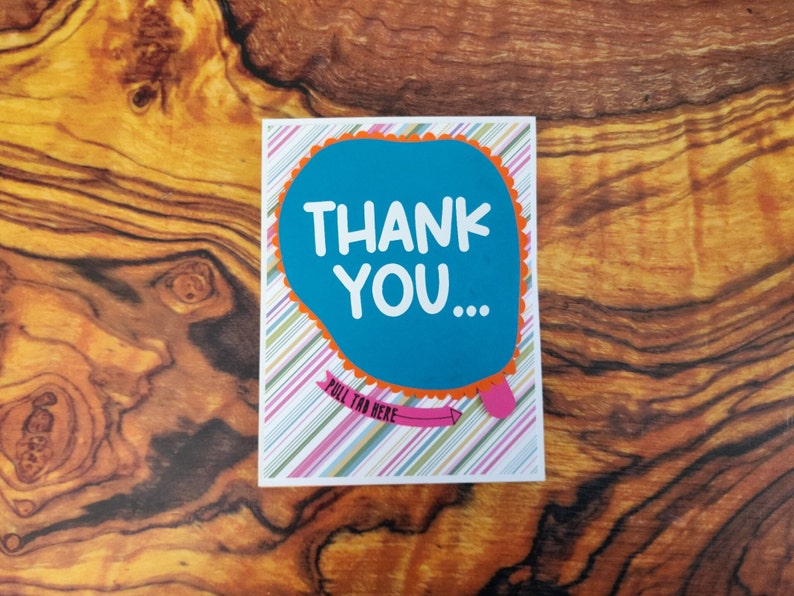 Interactive Thank You Card - Etsy