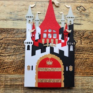 Castle Box Card With Functioning Drawbridge in Your Choice of Color ...