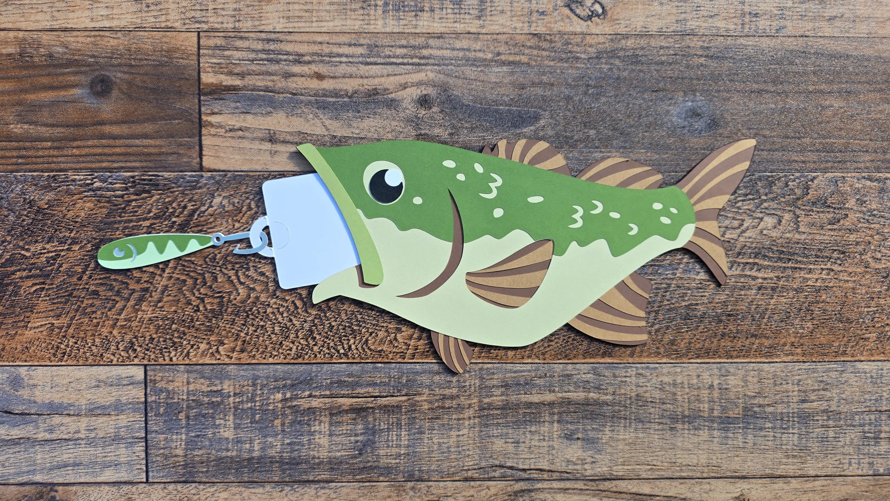 Bass Fish Gift Card Holder – Handmade Fishing Enthusiast Present - Etsy