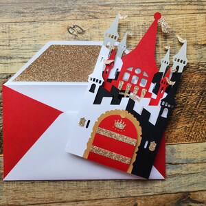Castle Box Card With Functioning Drawbridge in Your Choice of Color ...