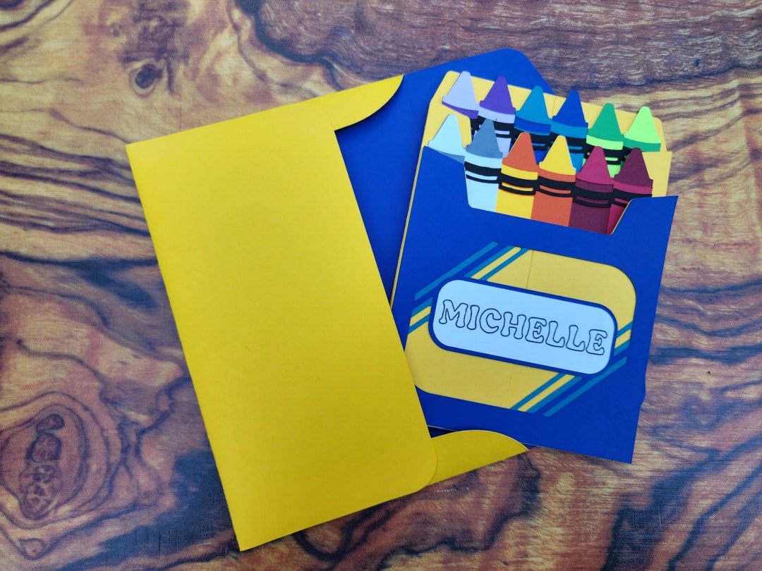Crayon Box 3d Card - Etsy