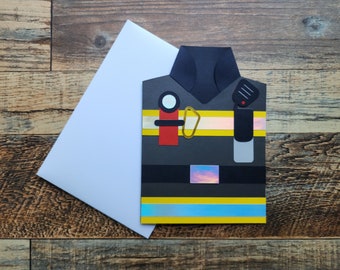 Personalized Firefighter Card, Fire Department Gift, Fireman Employee ...