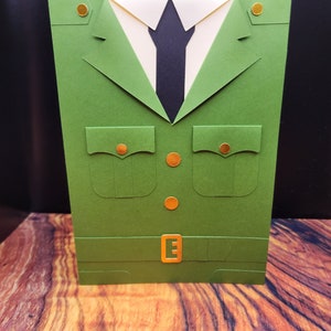 Military Style Jacket Card - Etsy