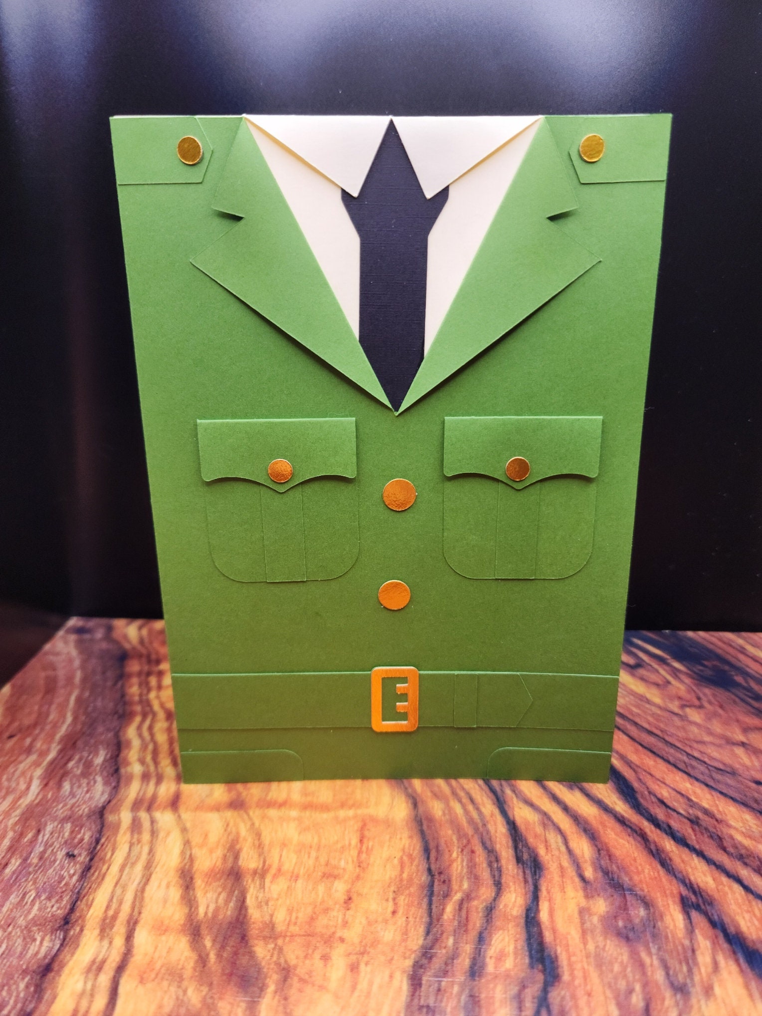 Military Style Jacket Card - Etsy