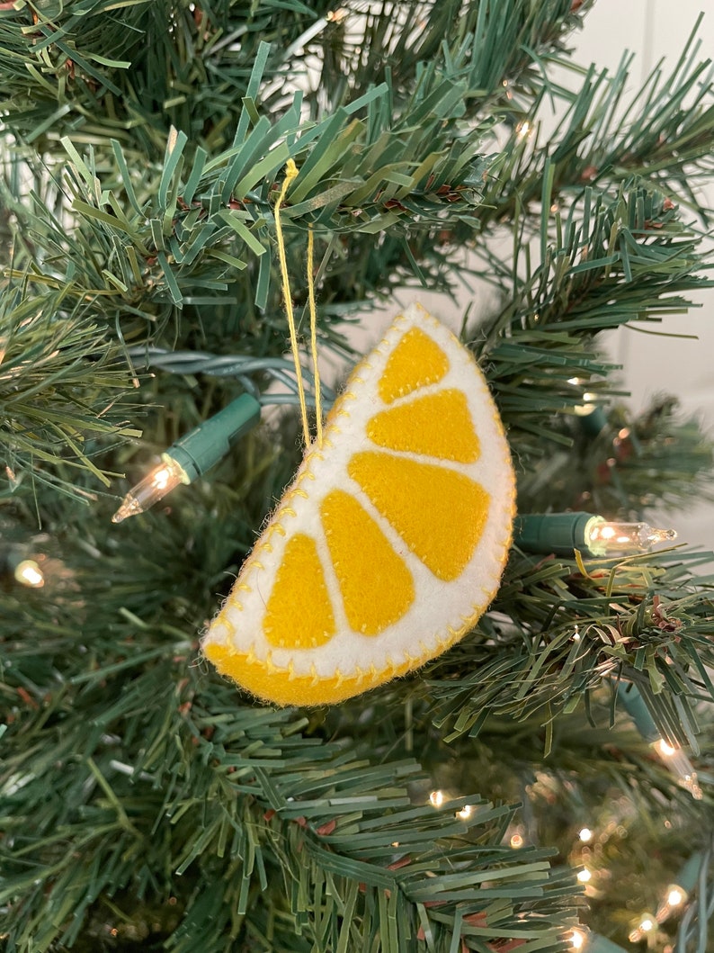Lemon Slice Ornament - Etsy