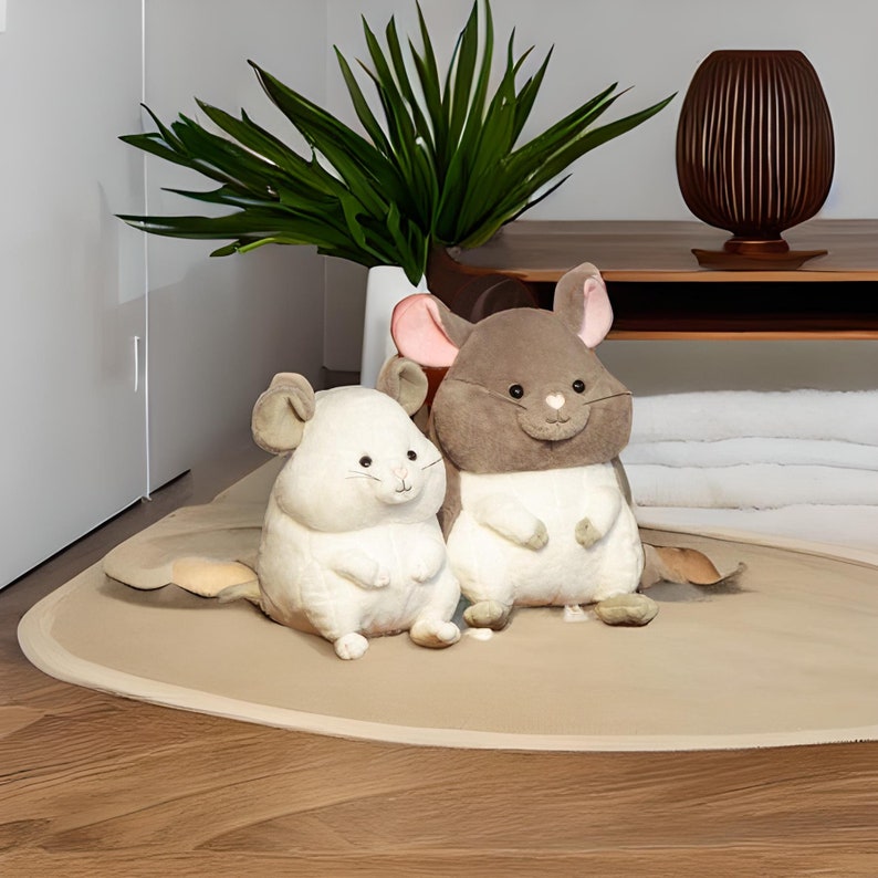 Cute Chinchilla Cheeky Mouse Plush Toy Soft Cuddly Birthday - Etsy
