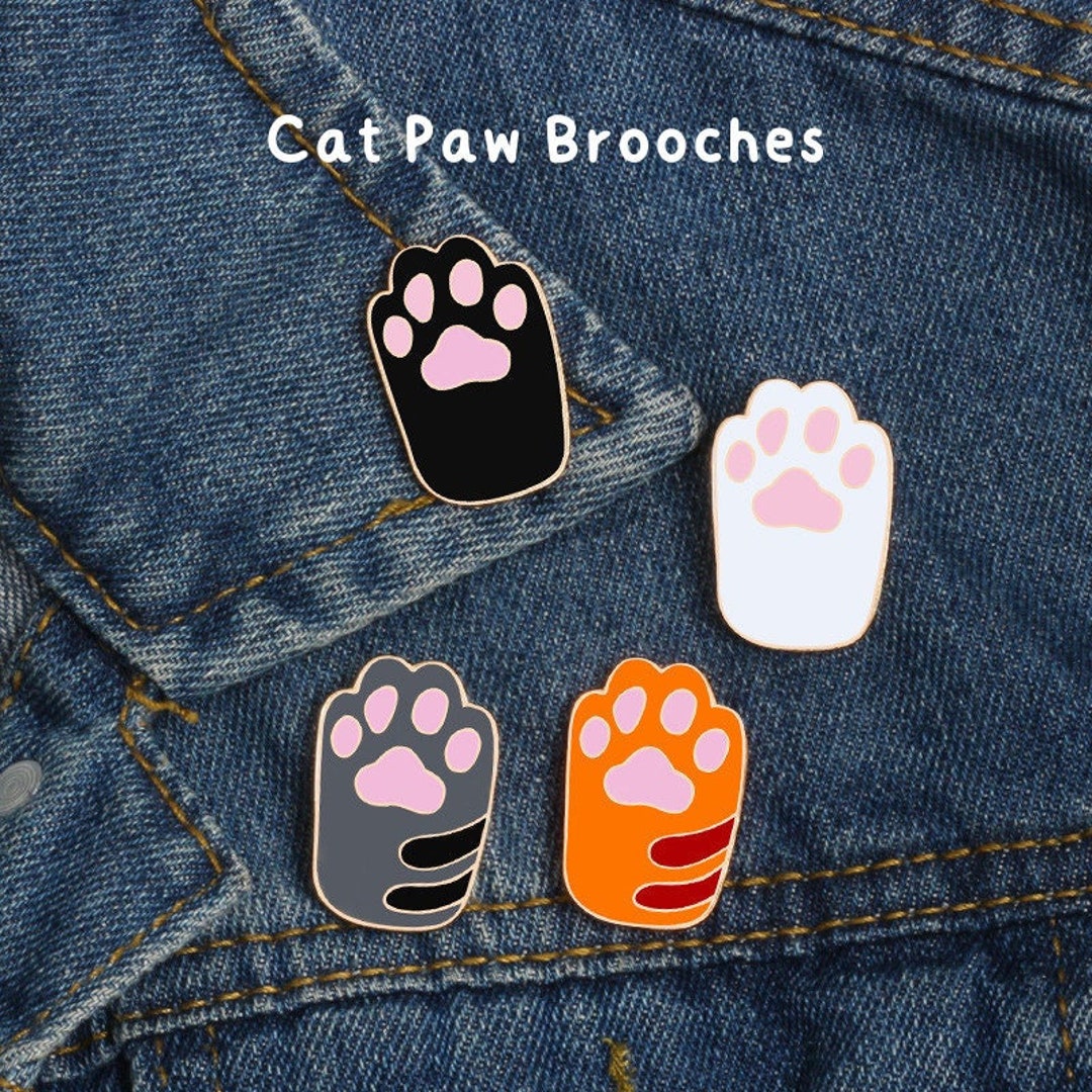 Cat Paw Toe Beans Brooches Metal Pins for Clothing, Caps, Backpacks ...