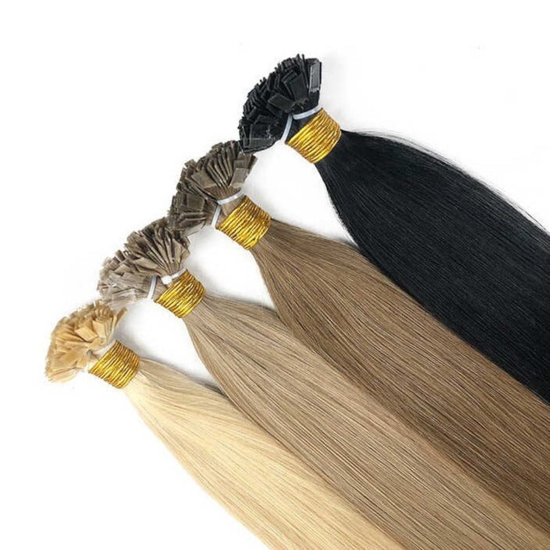 Flat Tip Keratin/ K Tip Human Hair Extensions Pre-bonded European ...