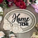Beaded Frame Sign With 3D Layered Peonies - Home Sweet Home Text and ...