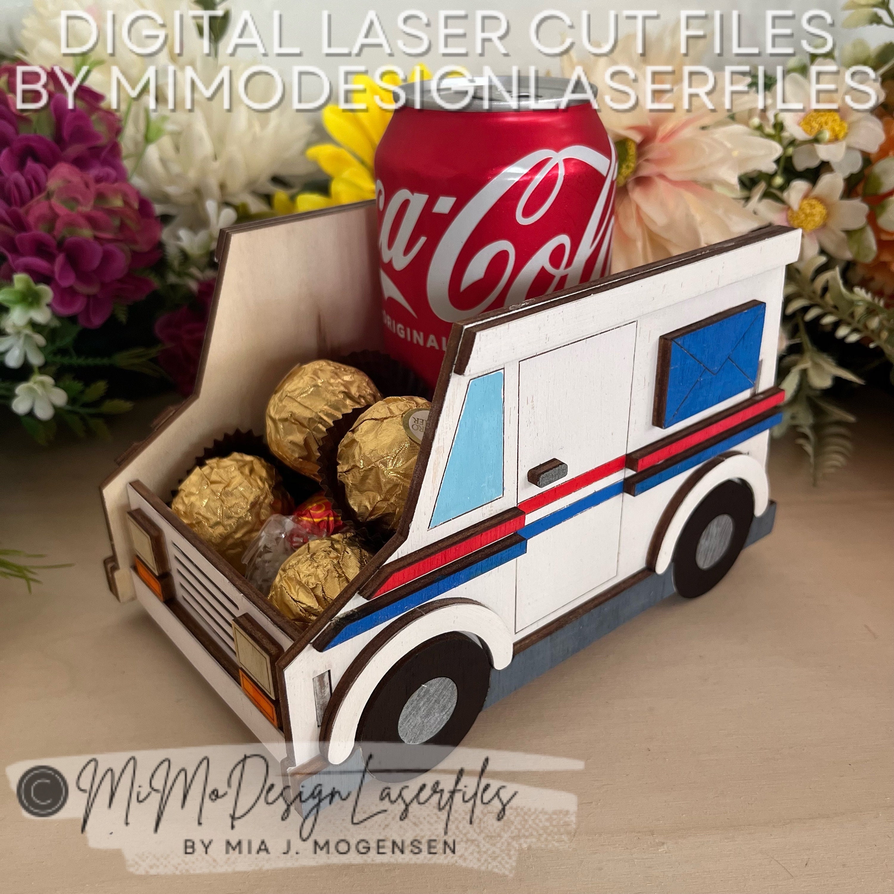 Mini Postal Service USPS Van / Car Gift Box / Crate for Personalization ...