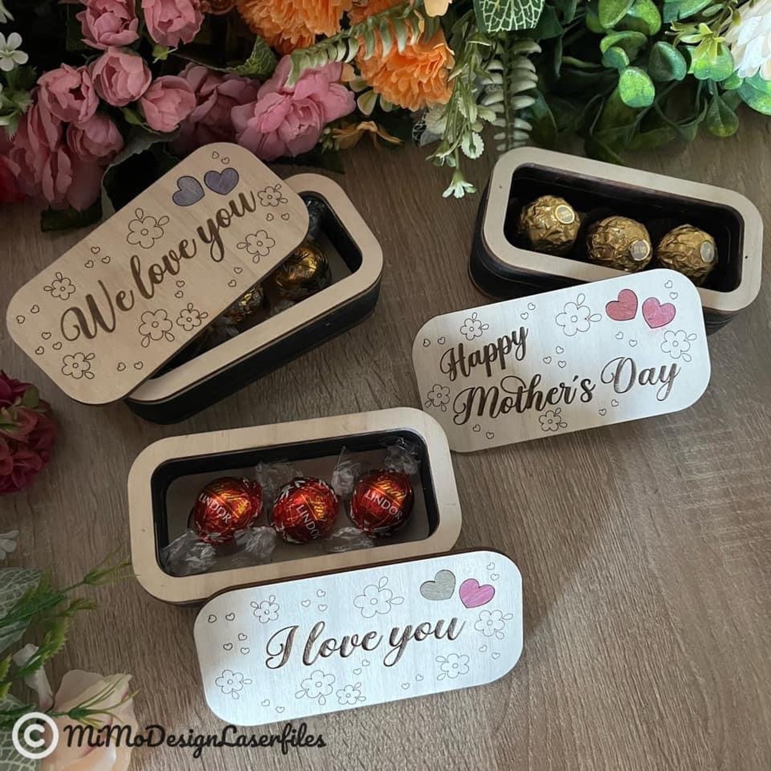 Mother's Day Statement 3 Pcs Chocolate Candy Box With Multiple Options ...
