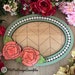 Beaded Frame Sign With 3D Layered Peonies - Home Sweet Home Text and ...