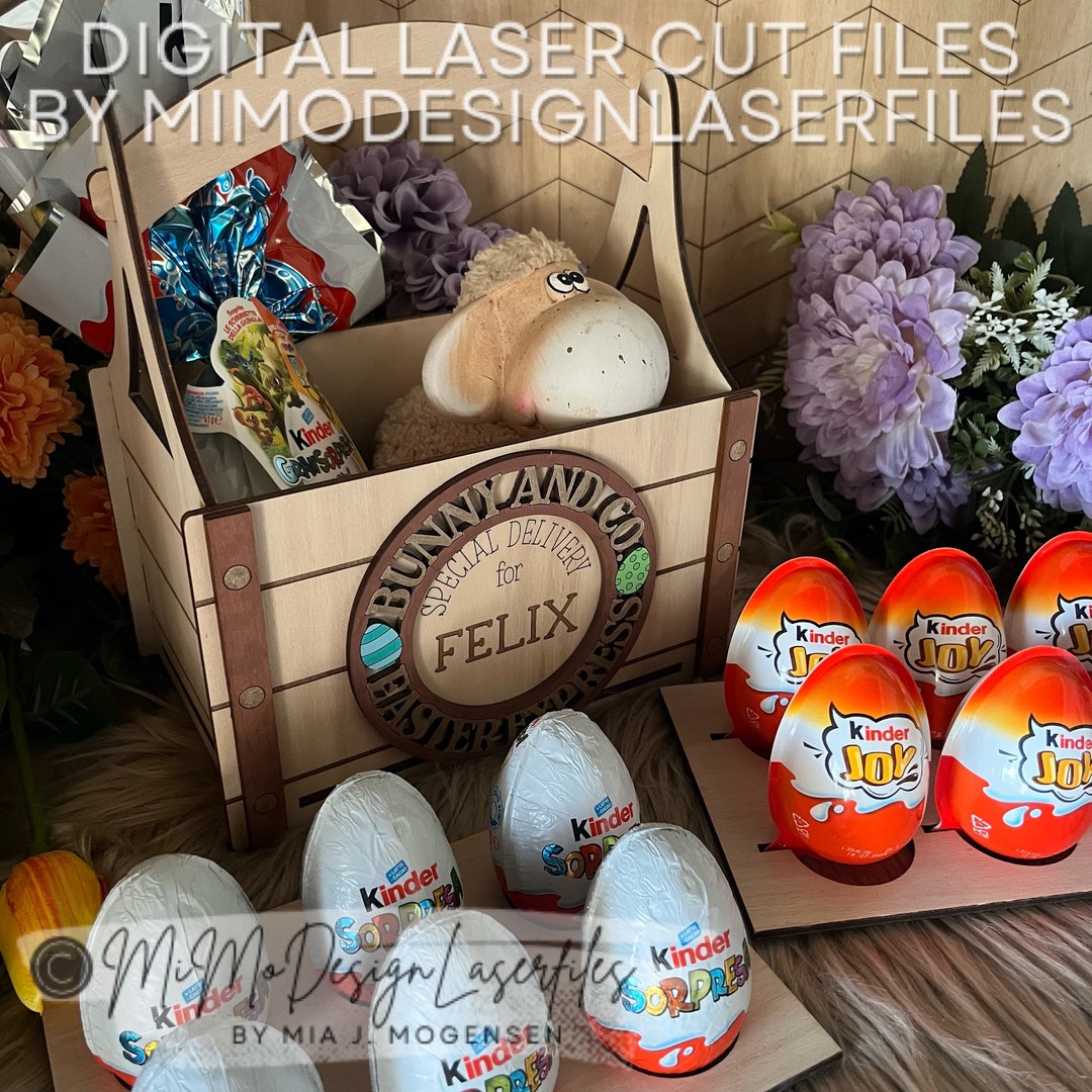 3in1 Easter Bunny Express Basket for Gifts, Kinder Joy and Chocolate ...