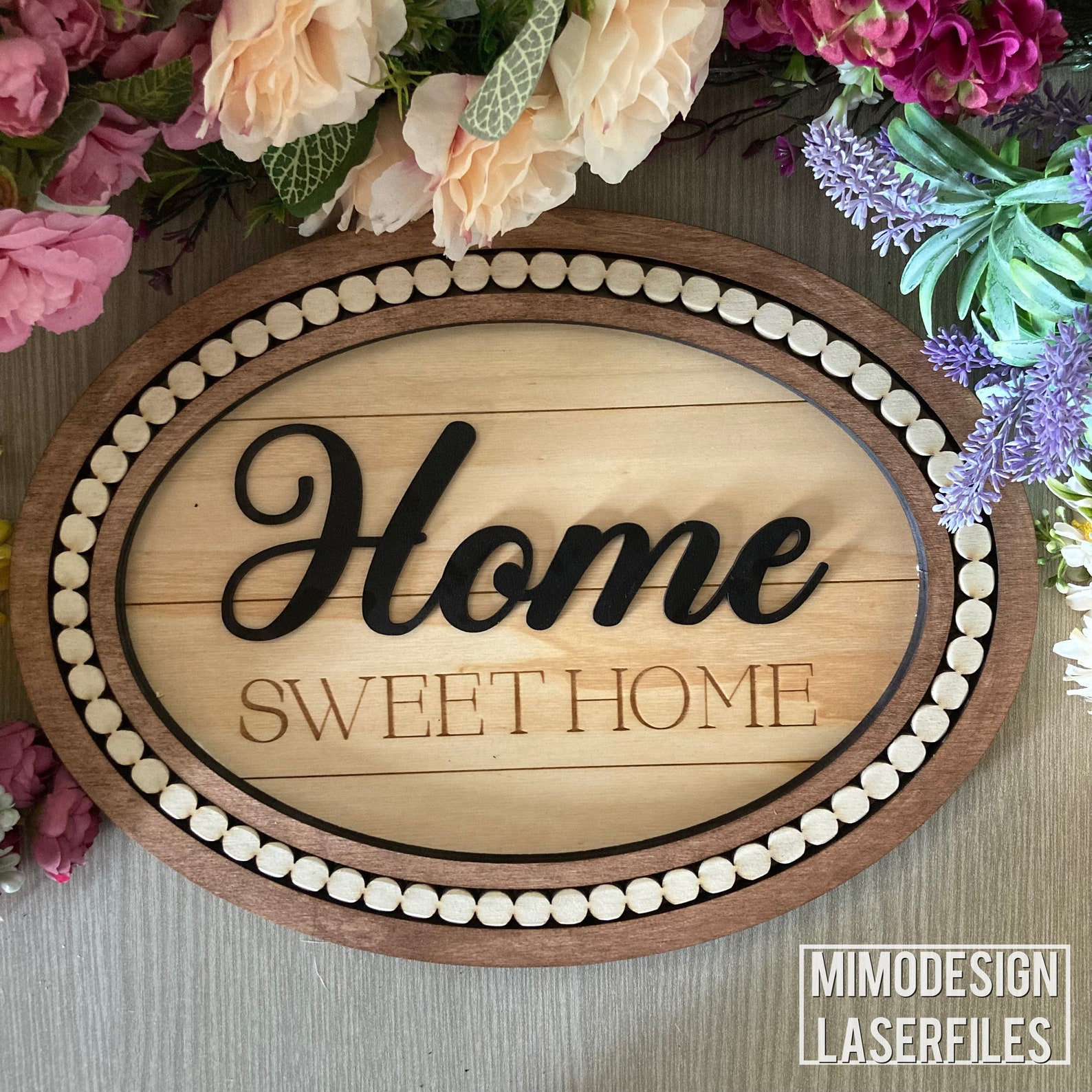 Bundle of Home Themed Beaded Frame Signs Farmhouse Style - Etsy