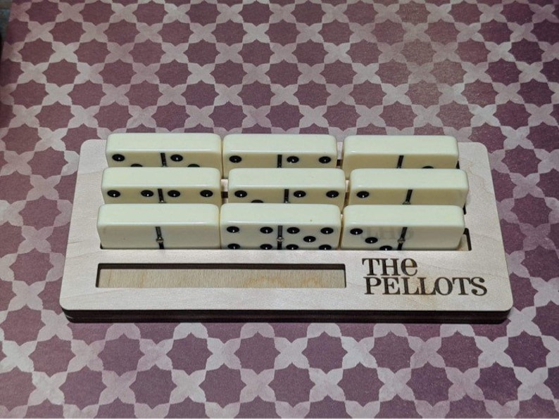 Mexican Train Dominoes Game and Domino Holder Glowforge Ready - Etsy
