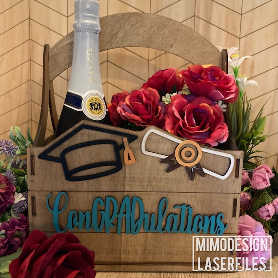 Graduation School Gift Basket Crate for Personalization and - Etsy