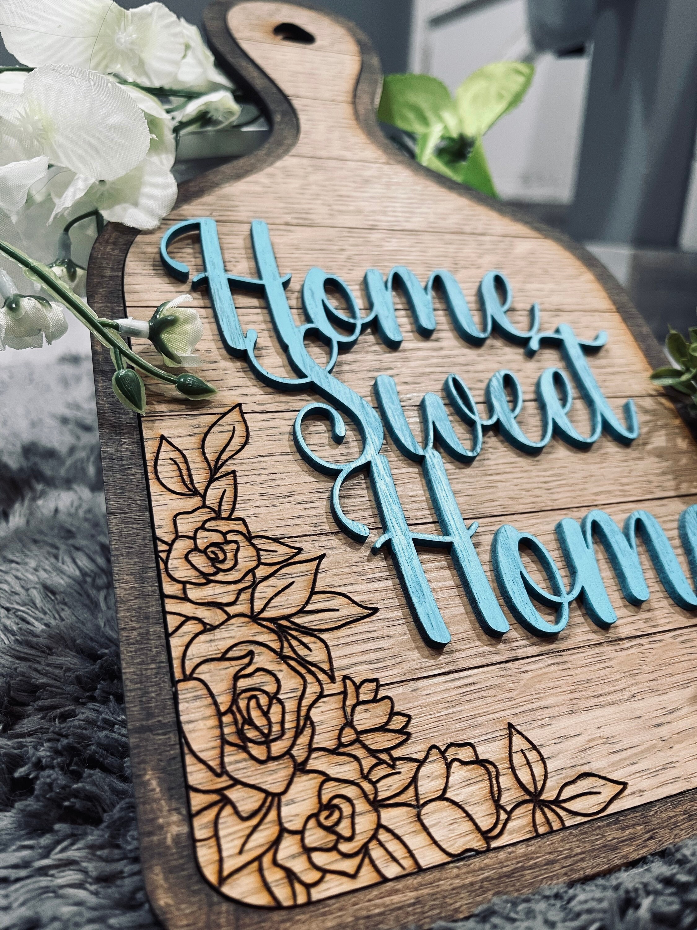 Cuttingboard Sign for Personalization Incl. Home Sweet Home - Etsy