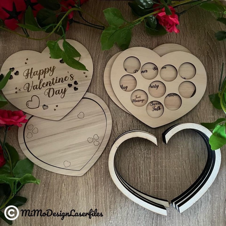 Heart Shaped Chocolate Candy Box With Surprise Tasks for - Etsy