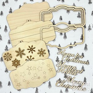 Beaded Frame ZIP / Name Christmas Ornaments Farmhouse Style for Names ...