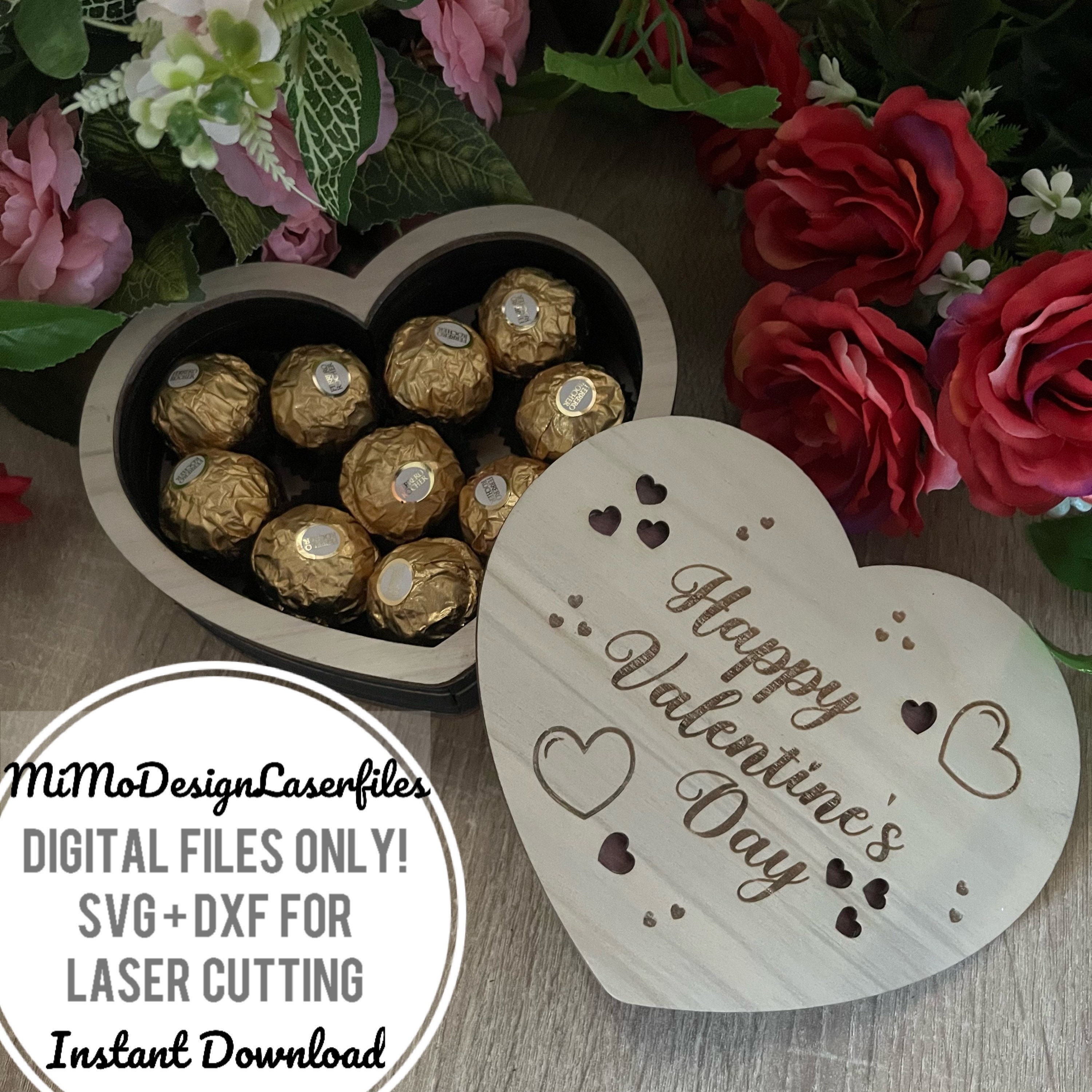 Heart Shaped Chocolate Candy Box With Surprise Tasks for Valentines Day ...