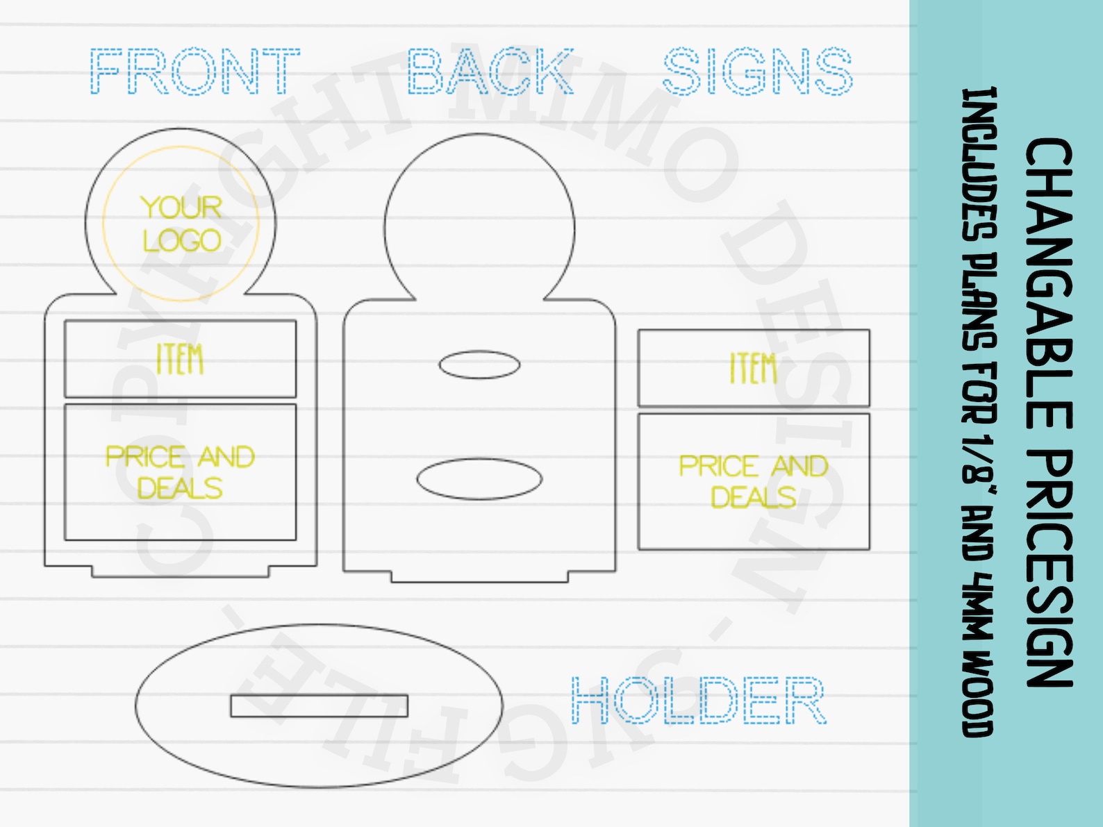 Changable Price Sign for Round Logo digital Files Only - Etsy