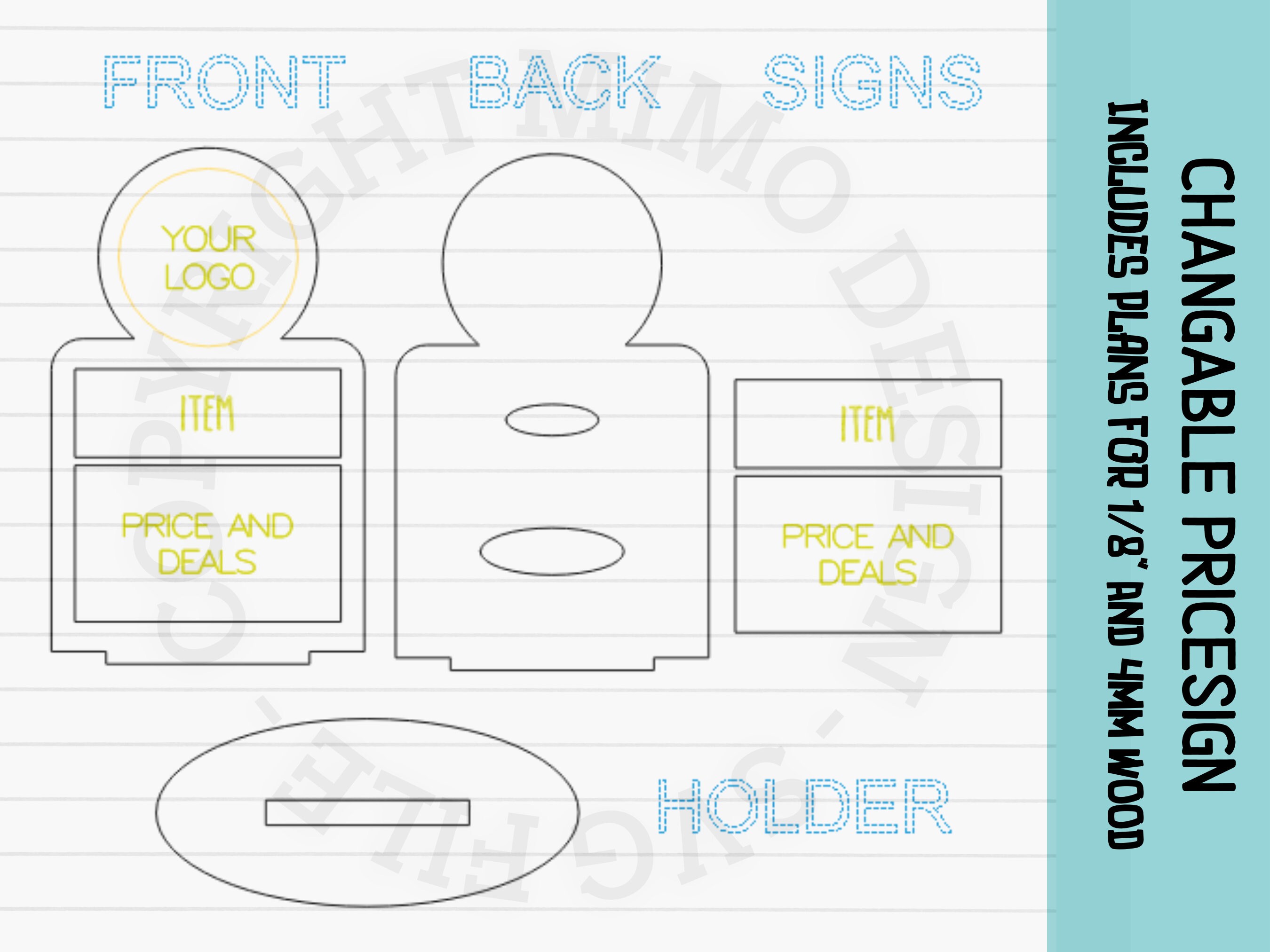 Changable Price Sign for Round Logo digital Files Only - Etsy