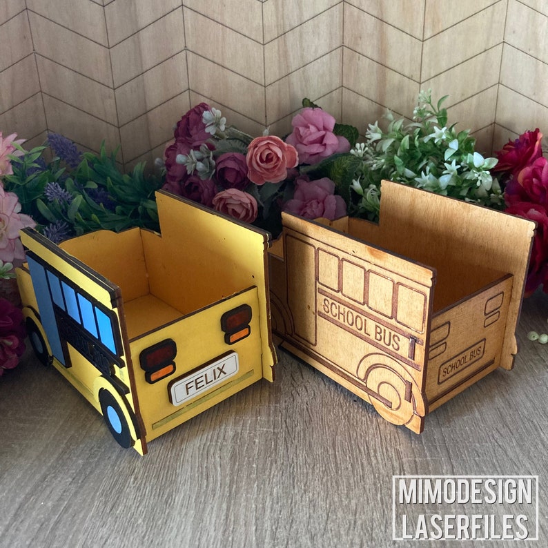 Mini School Bus Driver Gift Box Basket Crate for - Etsy