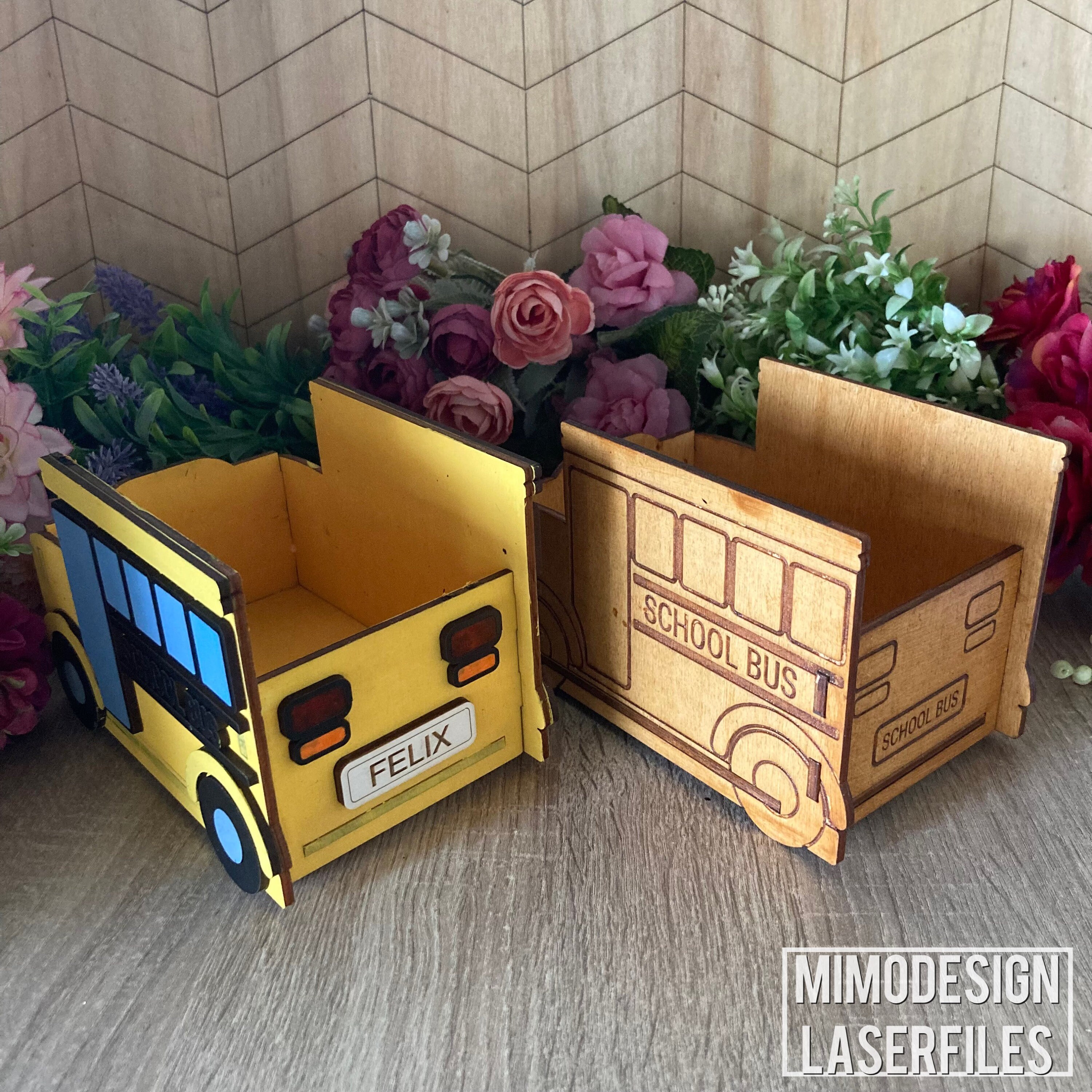 Mini School Bus Driver Gift Box Basket Crate for - Etsy