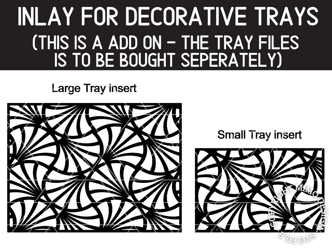 Inlay ADD ON for Decorative Home Decor Trays With Interchangable ...