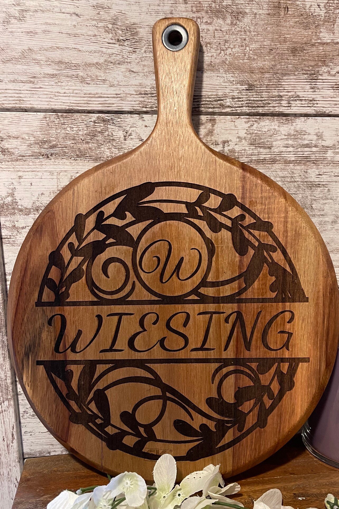 Split Monogram Familyname Name Design Sign Door Hanger | Etsy