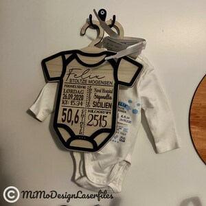 Baby Birth Stats Nursery Clothes Hanger Sign - 4 Designs - 2 Sizes for ...