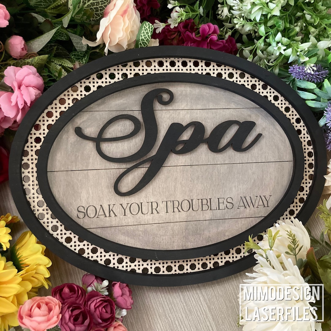Oval Spa Rattan Frame Sign / Door Hanger Farmhouse Style, Blank Frame ...
