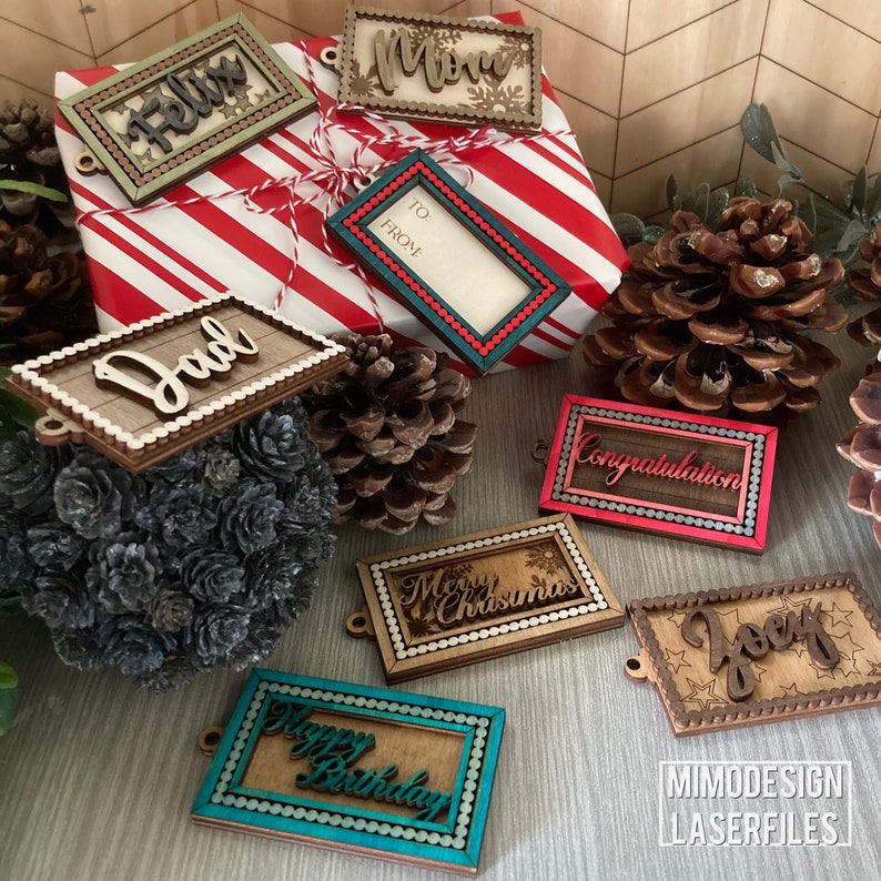 Beaded Frame Tags for Christmas Birthday Celebrations - Etsy