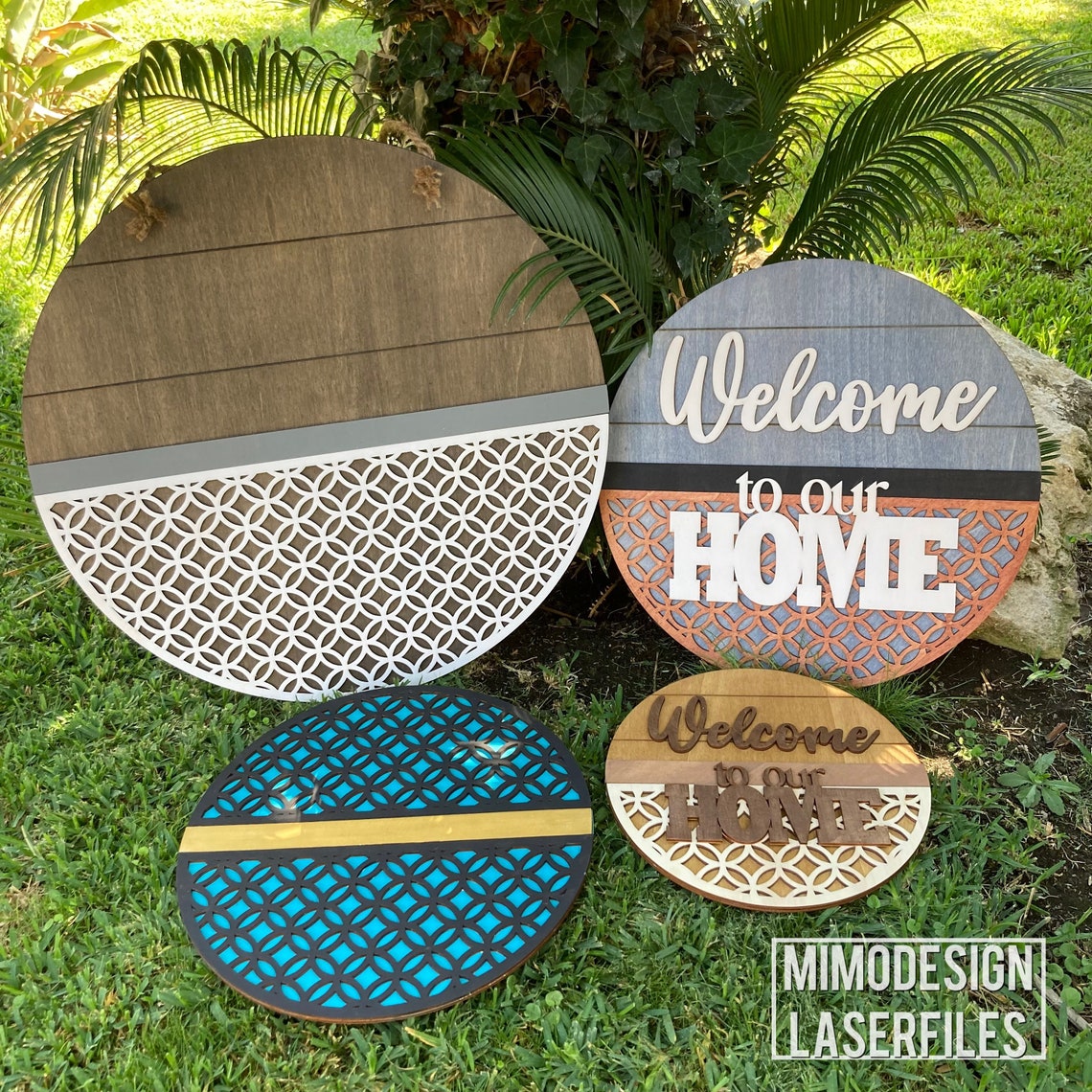 Oversized Split Signs Door Hangers, Chainmail Pattern 4 Sizes 23, 18 ...