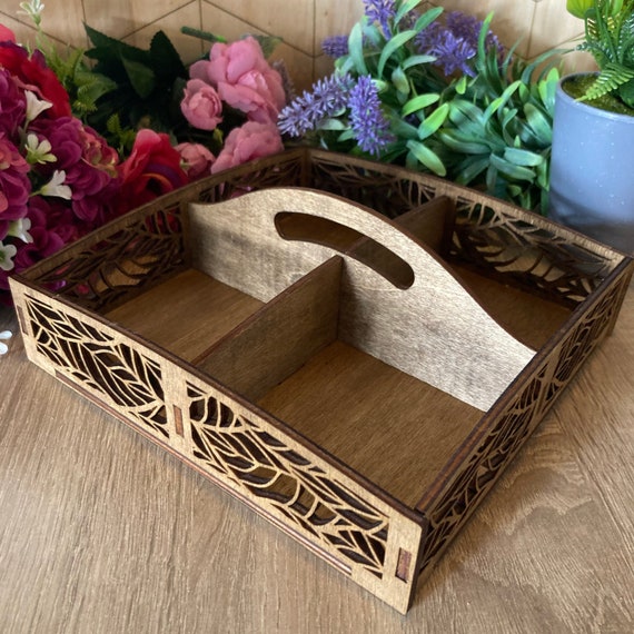 Divided Decorative Trays With Beautiful Laser Cut Pattern for - Etsy