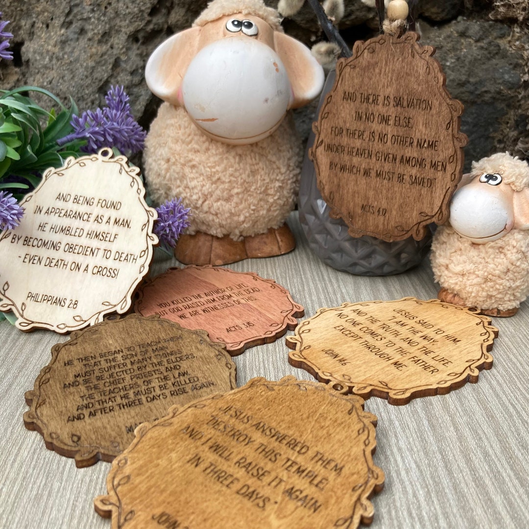 12 Easter Bible Verses Egg Ornaments, All Scored and Cut * Digital ...