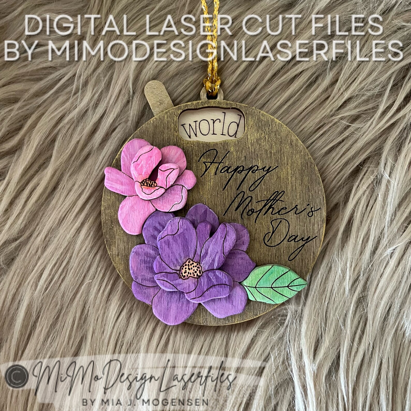 Mother's Day Affirmation Tag/ornament or Magnet Spinner With 3D Layered ...
