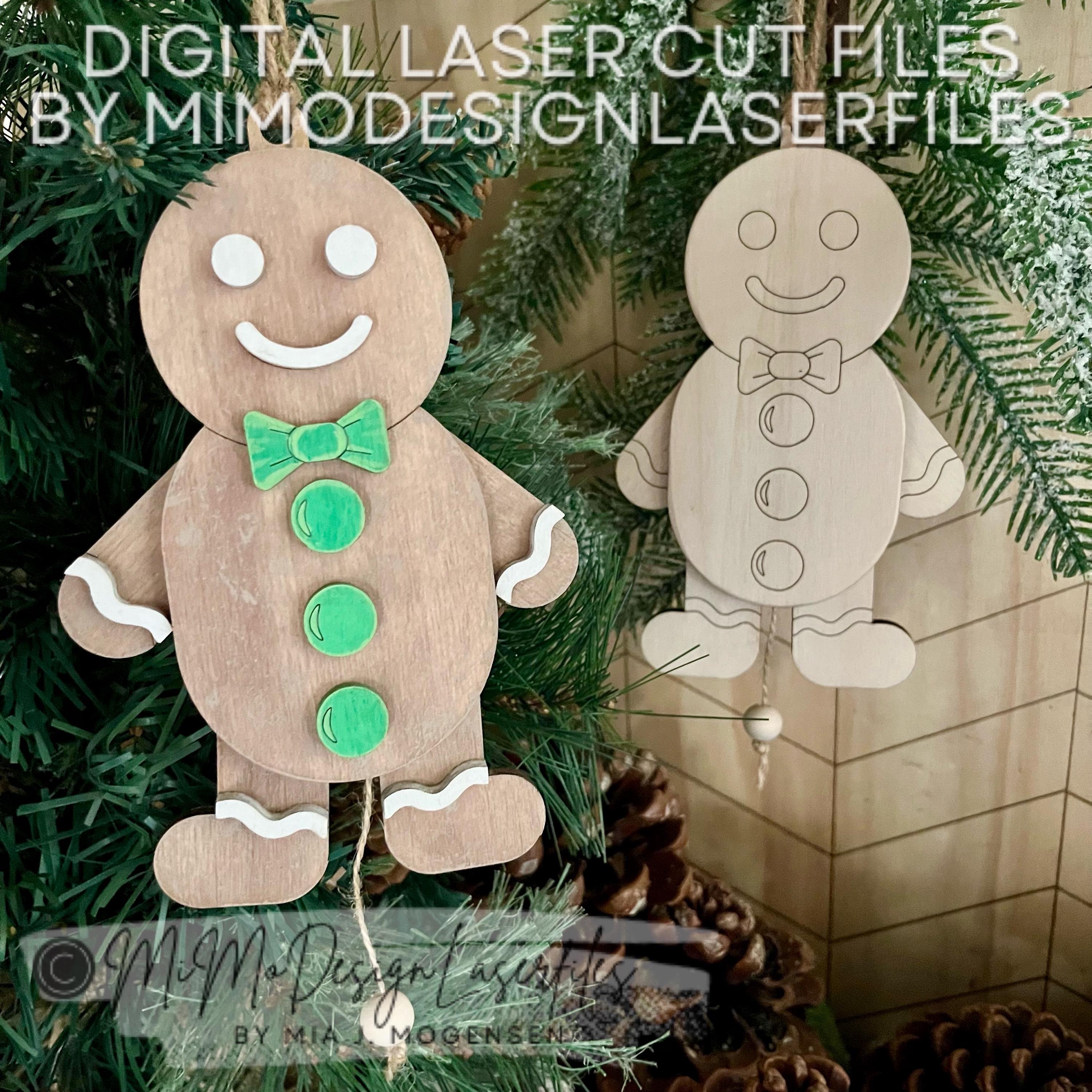 Laser Cut Jumping Jack Gingerbread Man SVG | Layered & Single Line DIY ...