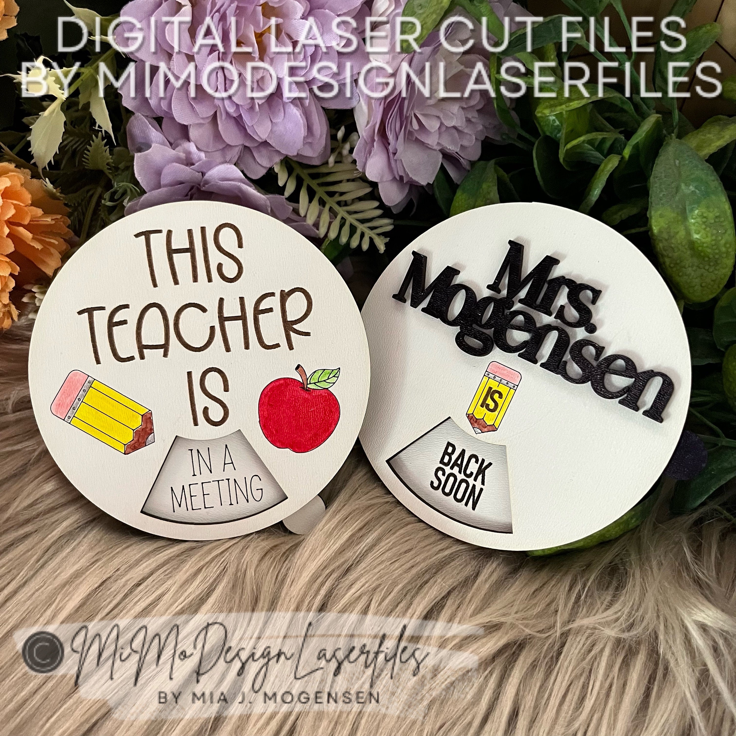 Rotating & Spinning Teachers Sign With 6 Status Messages for the Door ...