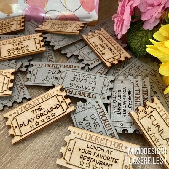 Reward Tickets for Kids 25 Scored / Lined or Engraved Pre - Etsy