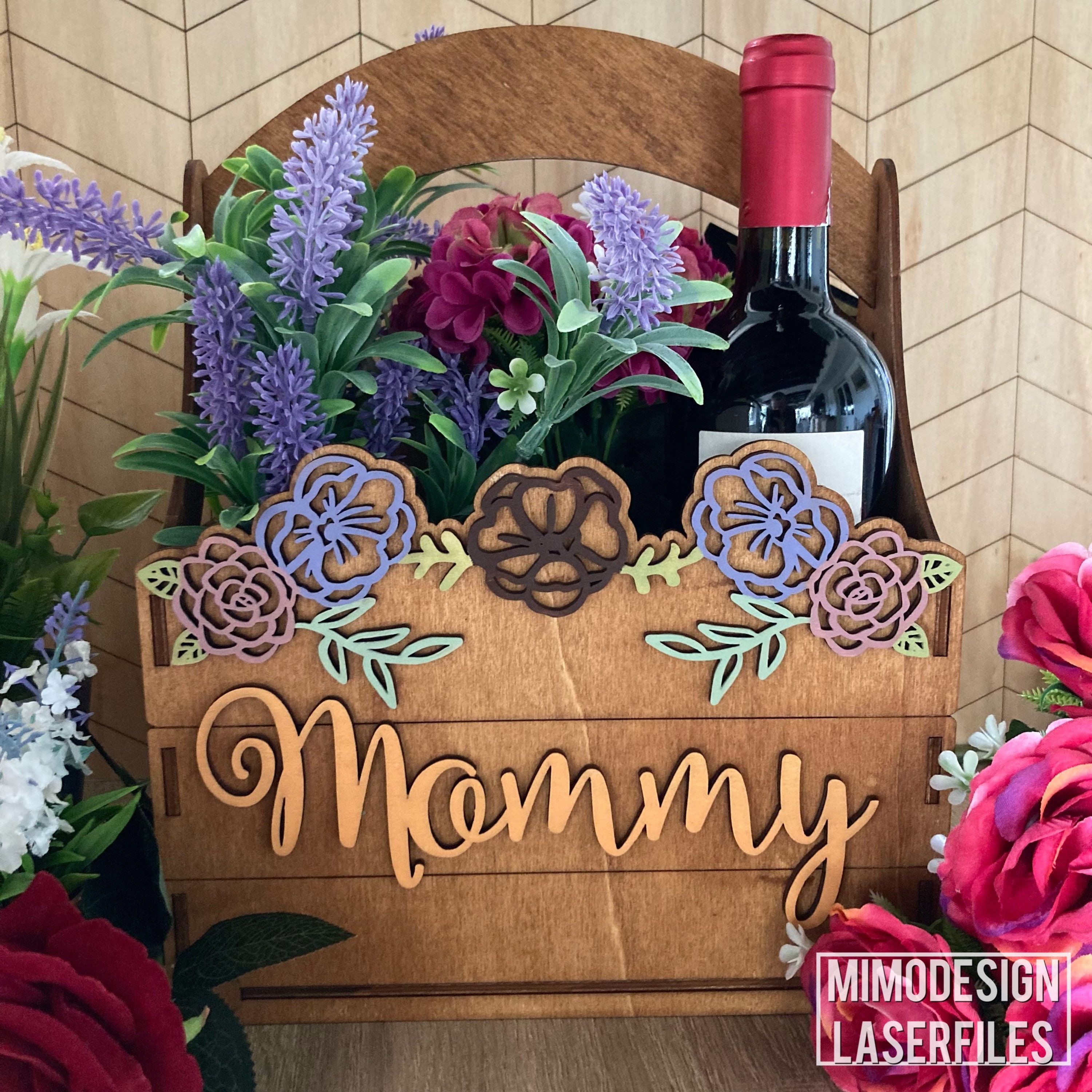 Mother’s Day Garden Gift Basket Crate for Personalization and Storage ...