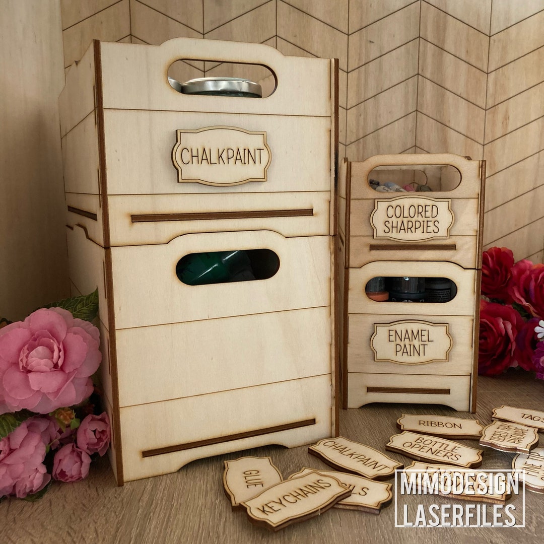 Basic Shiplap Stacking Boxes Crates for Storage & Organization 4 Sizes ...