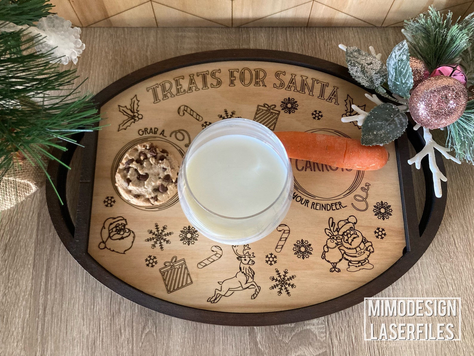 ADD ON Santa Treat Tray for Interchangable Seasonal Decor | Etsy