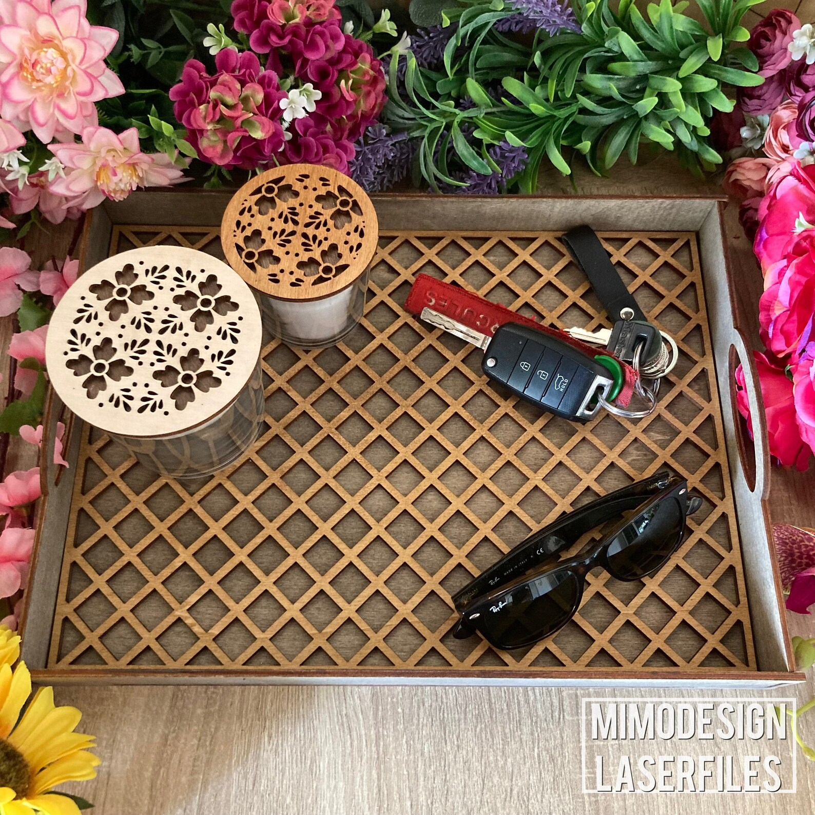 Decorative Home Decor Inlay Trays With Interchangable - Etsy